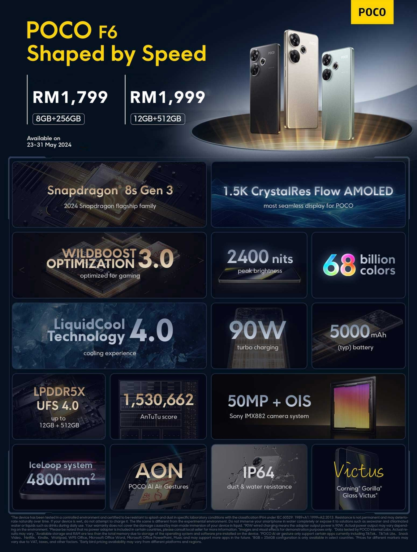 DirectD Retail & Wholesale Sdn. Bhd. - Online Store. POCO F6 [Snapdragon 8s Gen 3 | 90W charging ...