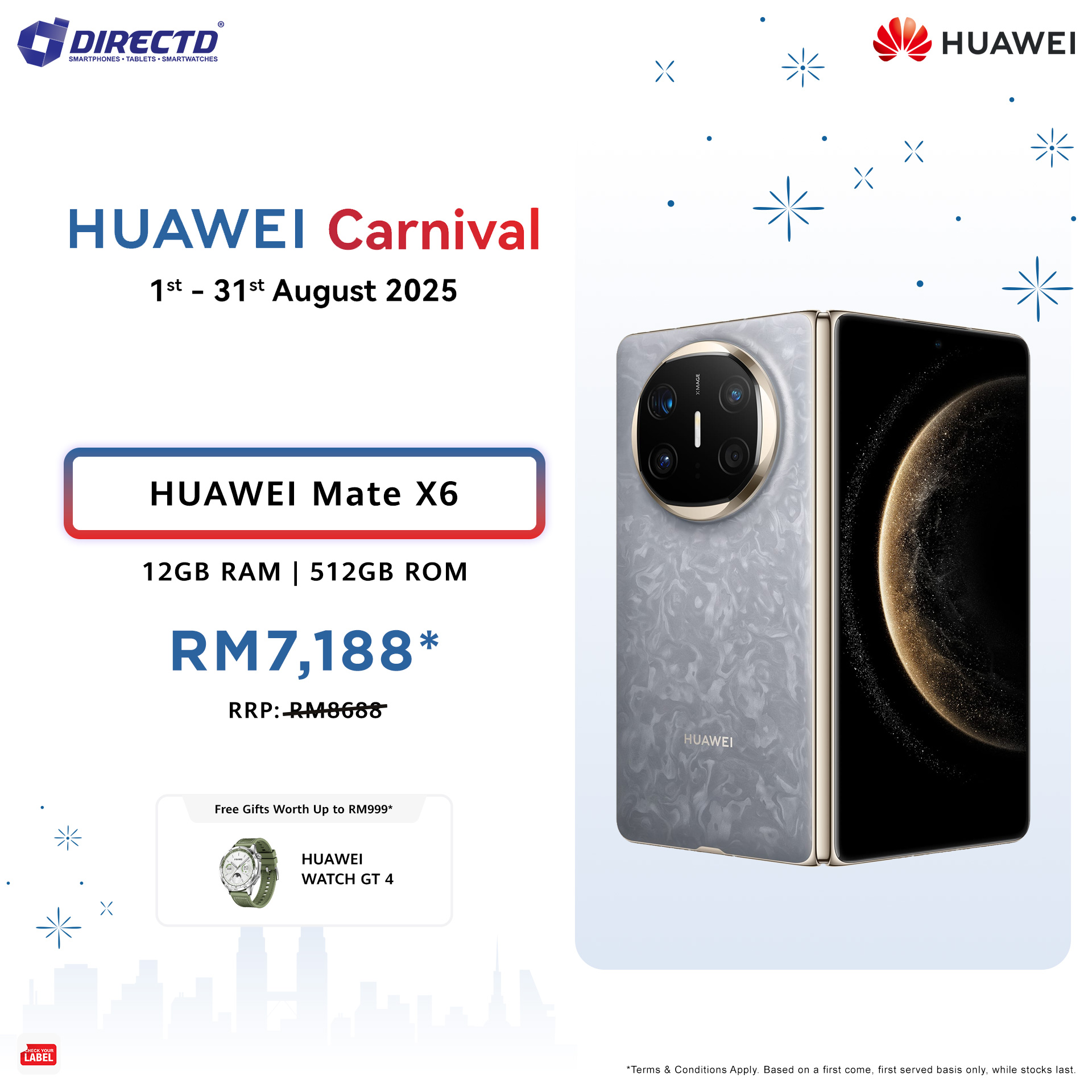 DirectD Retail & Wholesale Sdn. Bhd. - Online Store. HUAWEI Mate X6 [12GB RAM | 512GB ROM]