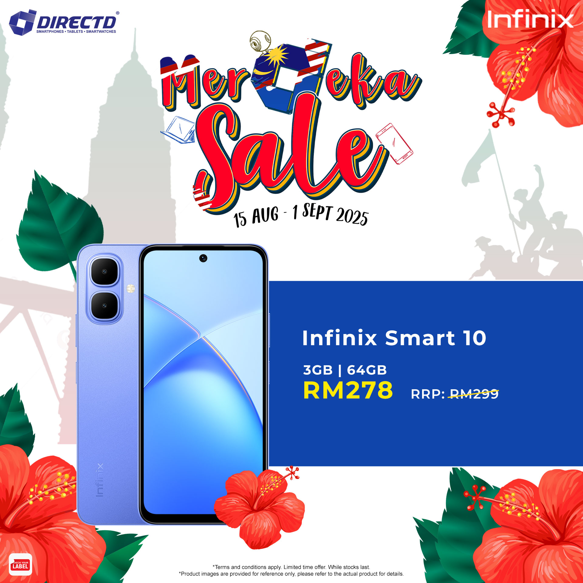DirectD Retail & Wholesale Sdn. Bhd. - Online Store. Infinix Smart 10 [3GB RAM | 64GB ROM]